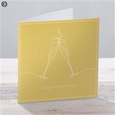 Champagne Congratulations Greetings Card Leeds House of Flowers Flor